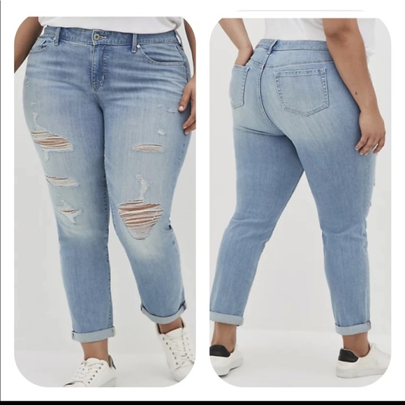 torrid | Jeans | Torrid Boyfriend Straight Vintage Stretch Distressed ...
